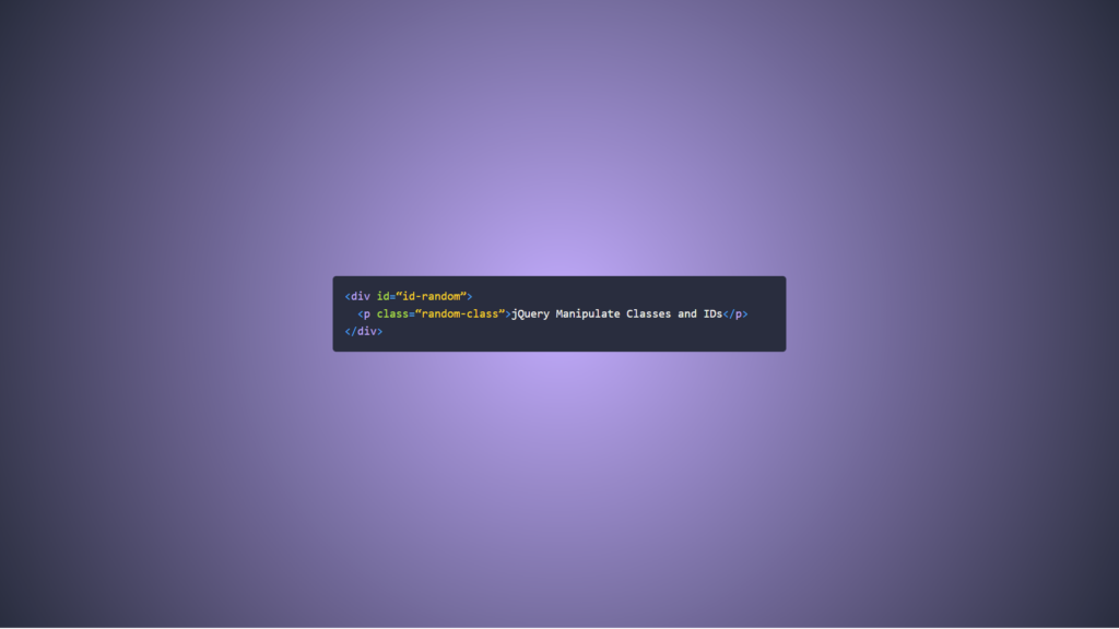 Using jQuery To Manipulate Classes and IDs - AppCode Using jQuery To Manipulate Classes and IDs - AppCode